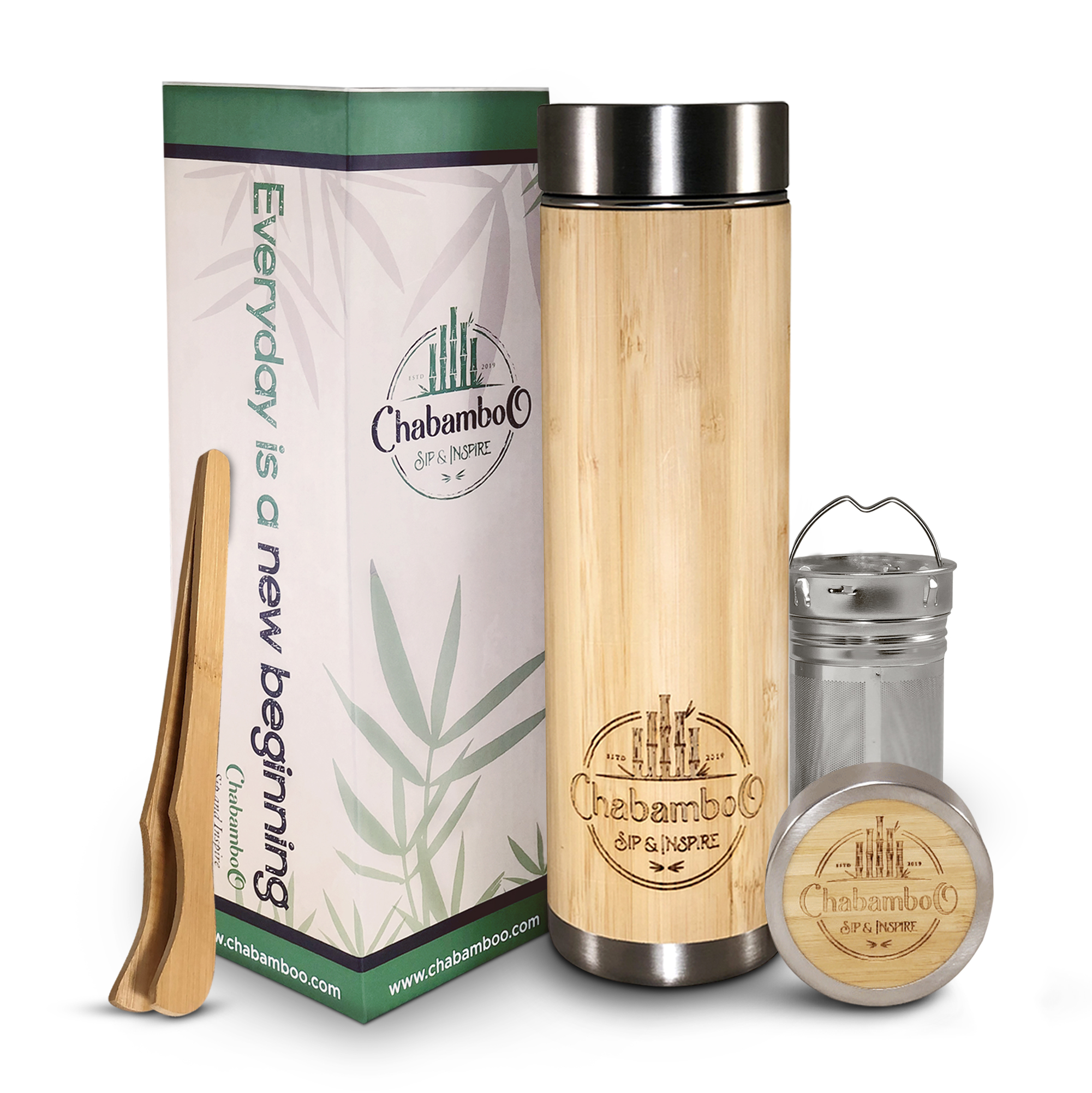 CHABAMBOO – Sip & Inspire – Bamboo Tea Tumbler & Organic Thai Tea